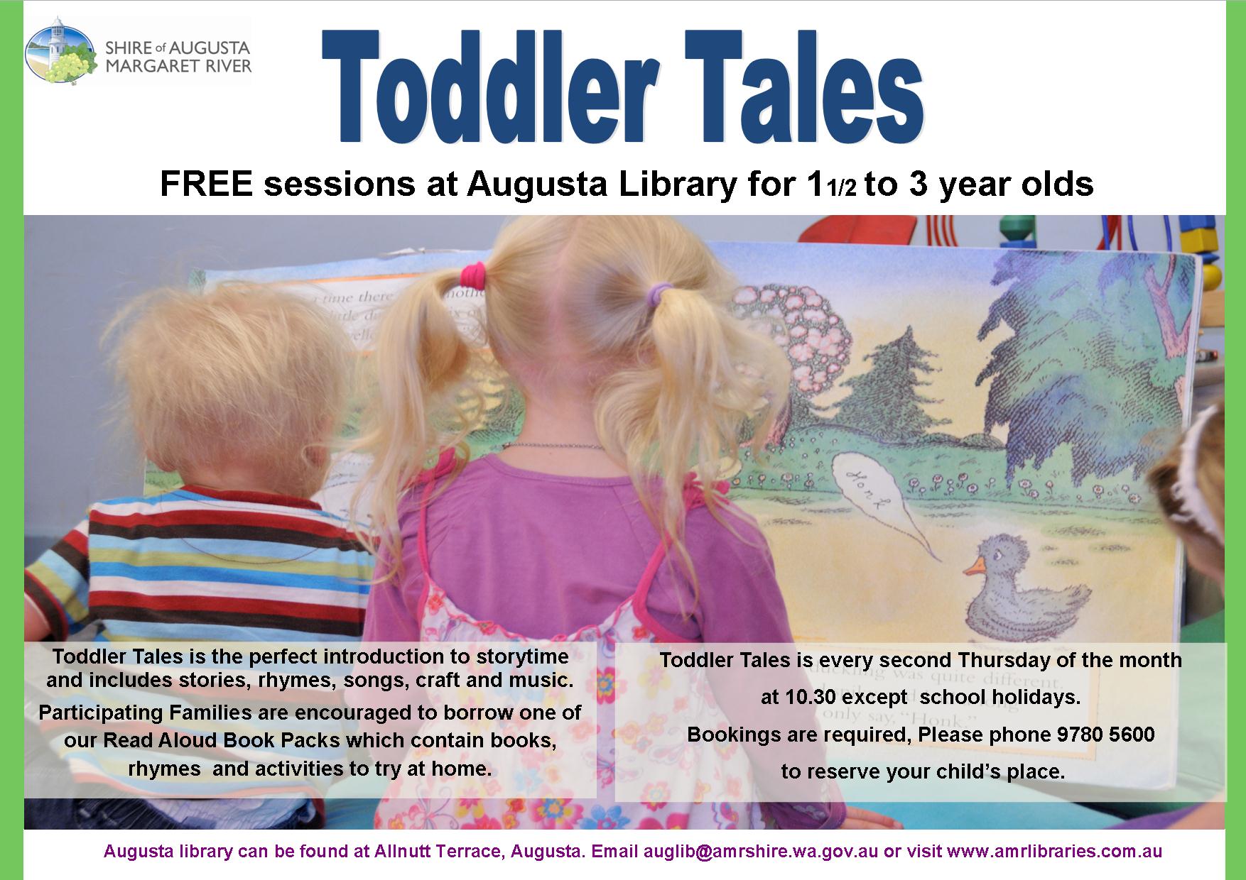 toddler tales poster final | Shire of Augusta Margaret River Libraries
