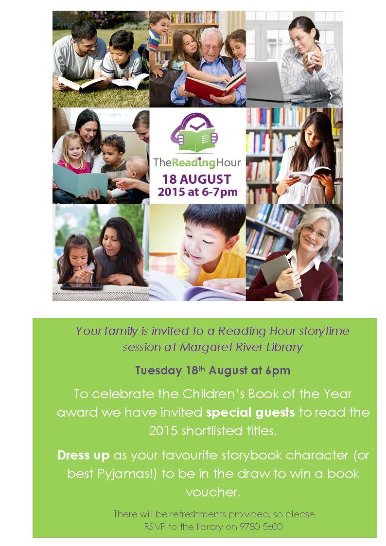 flyer reading hour 2015 | Shire of Augusta Margaret River Libraries