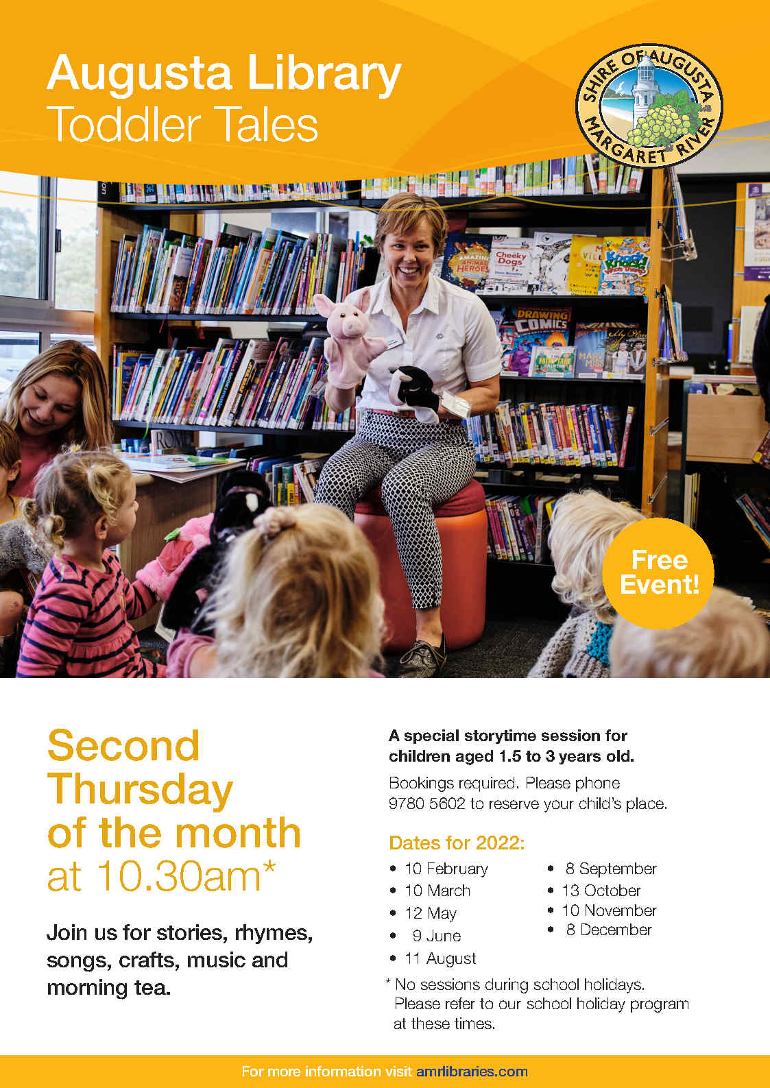 Toddler Tales at Augusta Library | Shire of Augusta Margaret River ...